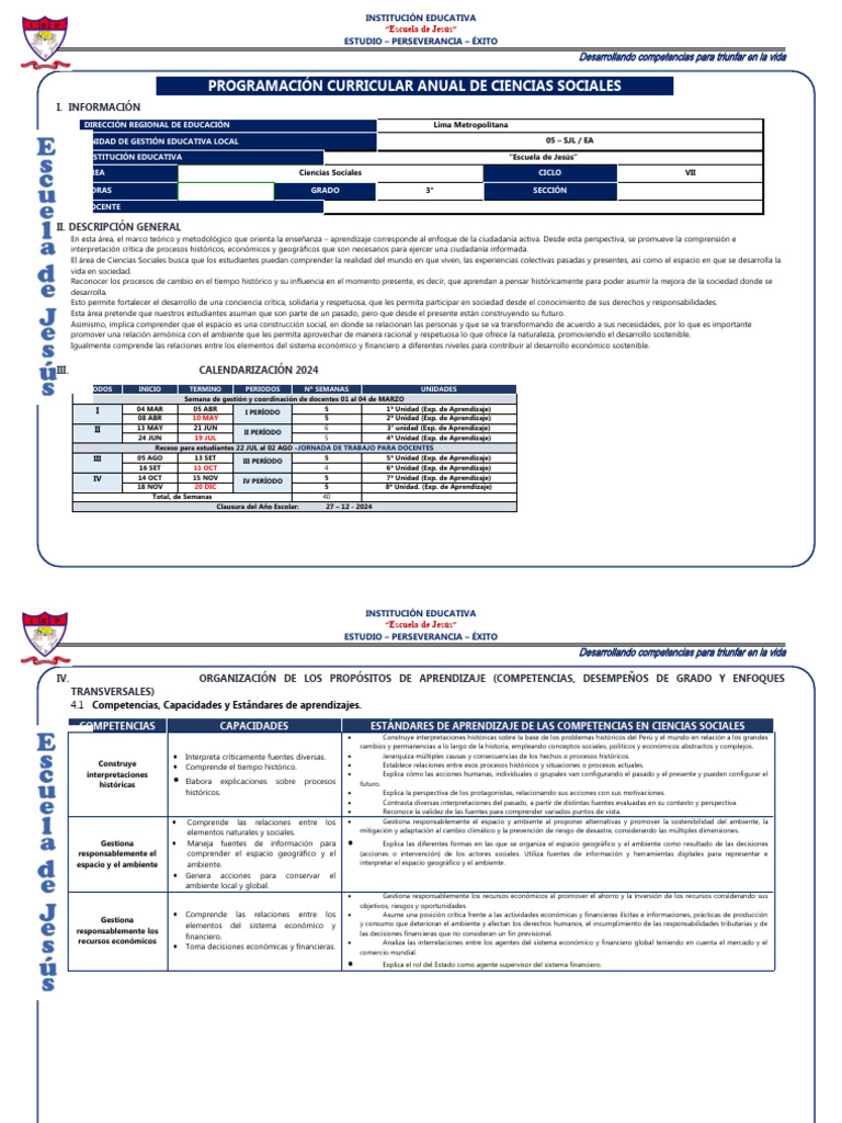 CCSS 3° Sec | PDF | Sustentabilidad | Aprendizaje