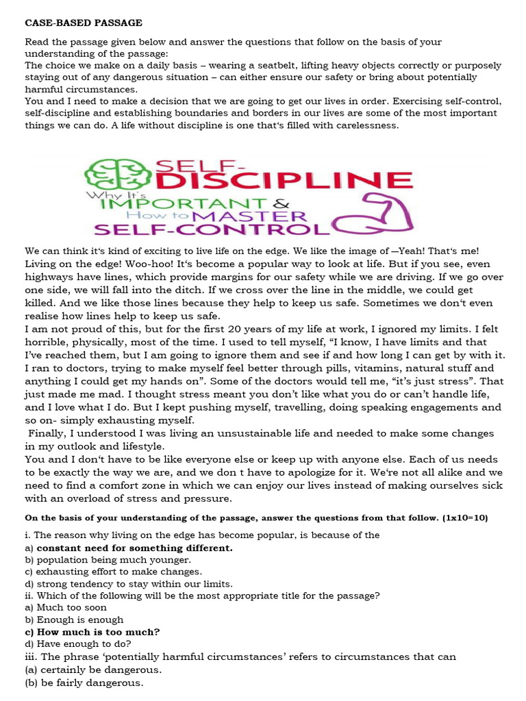 Case Based Passage | PDF | Disciplines