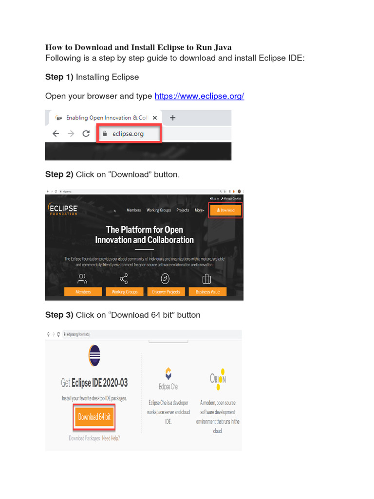 Installing Eclipse | Download Free PDF | Java Virtual Machine | Java (Software Platform)