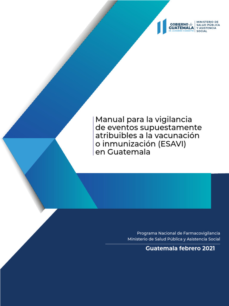 Manual de Vigilancia de ESAVI en Guatemala | PDF | Vacunación | Vacunas