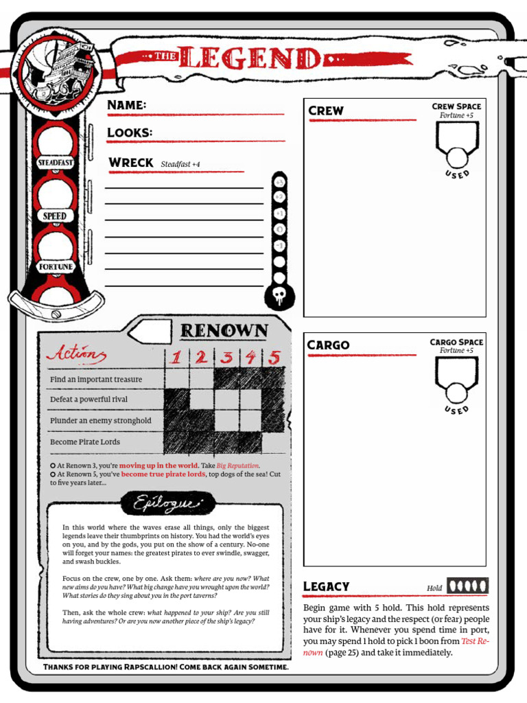 Rapscallion Ship Playbooks v2 (Mar 2024) | PDF | Water Transport | Ships