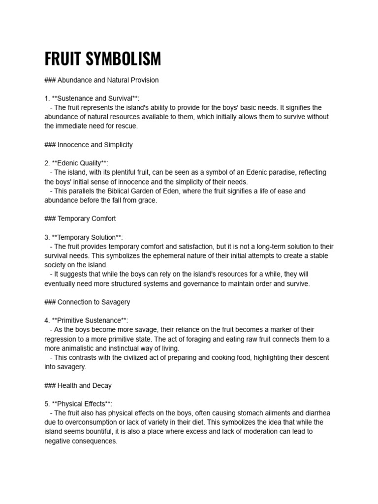 Lord of The Flies Chapter 1&2 Symbols | PDF | Leadership | Thought