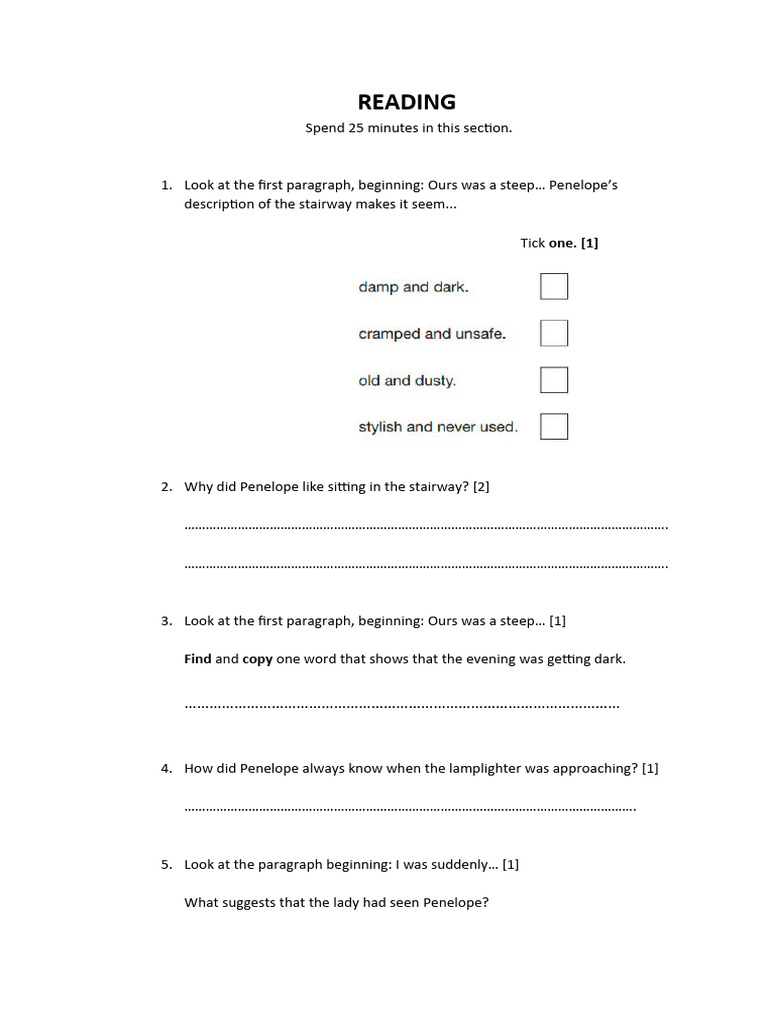 Eng Paper 1 Fiction | PDF | Languages | Foreign Language Studies