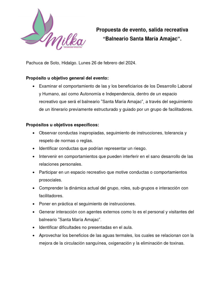 Propuesta de Evento | PDF