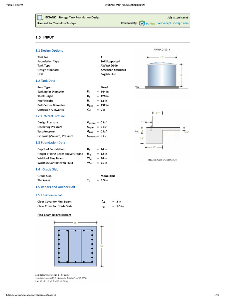 Tank Design Final July 20 | PDF