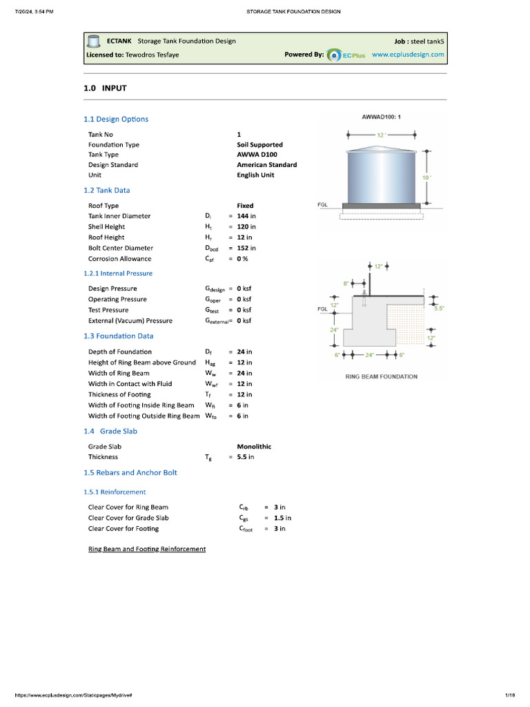 Tank Design Option 2 | PDF