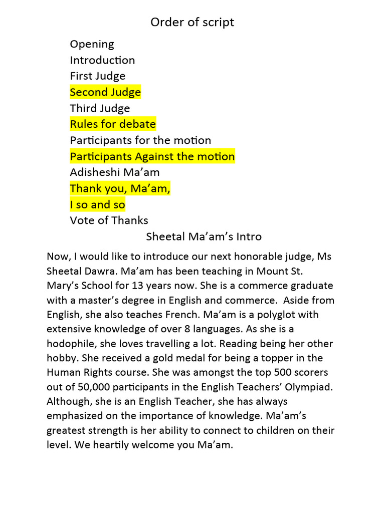Debate script final | Download Free PDF | Human Communication