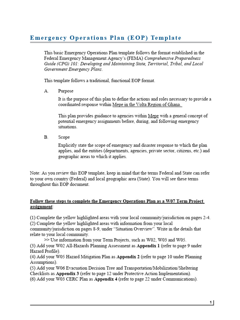 Final - Term - Project Emergency Plan | PDF | Emergency Management ...