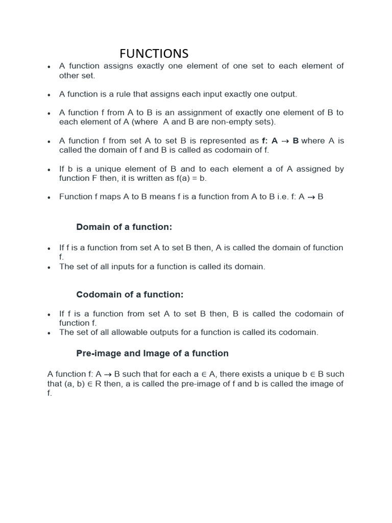 FUNCTIONS | PDF | Function (Mathematics) | Analysis