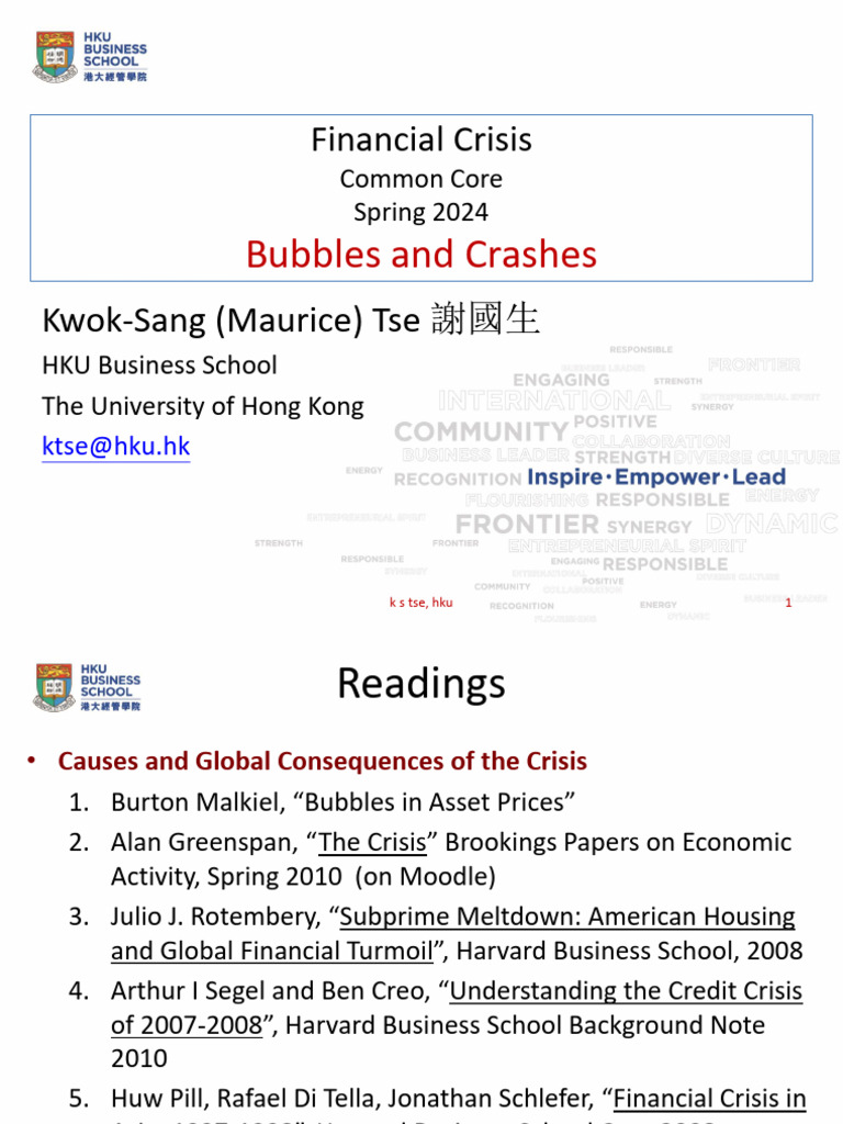 L2 Bubbles and Crashes SvJan2024 for Class | PDF | Economic Bubble ...