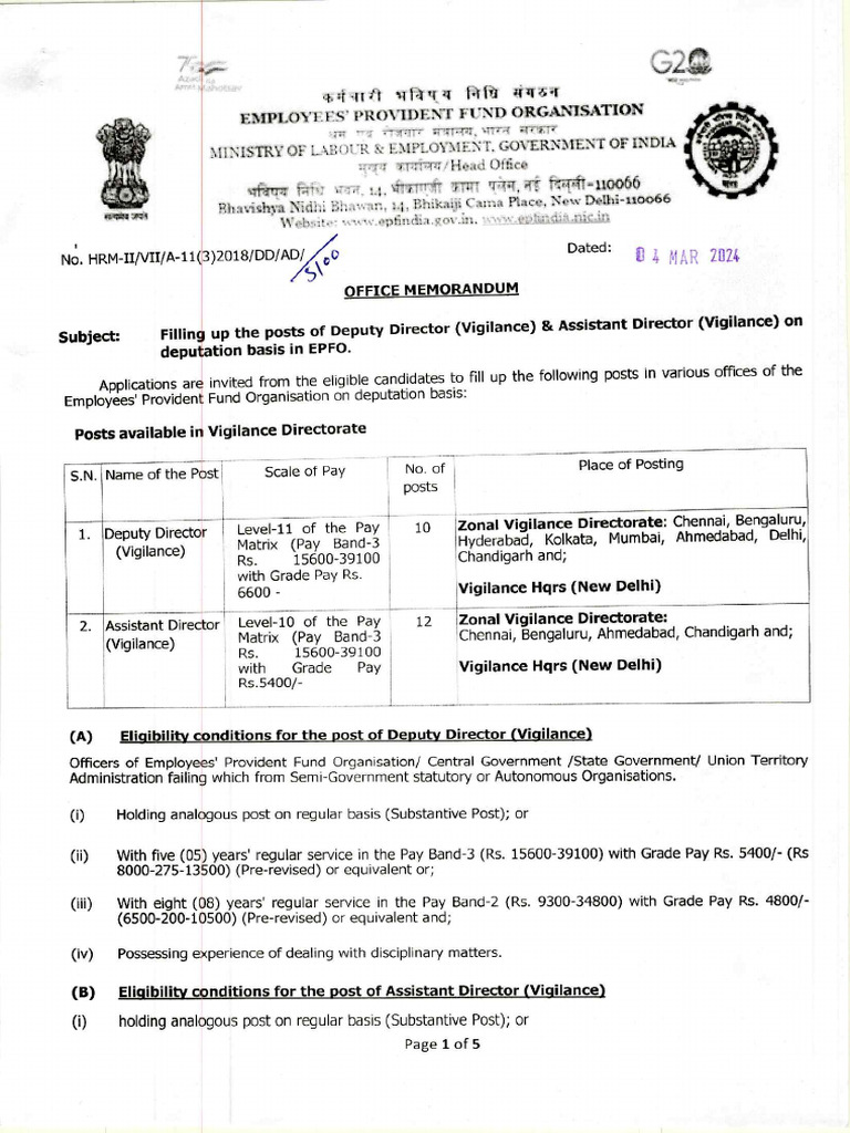 Epfo Dir Vig04032024 | PDF
