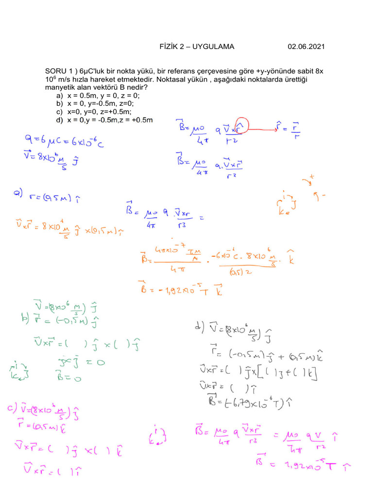 FİZİK 2 Uygulama - 3 | PDF