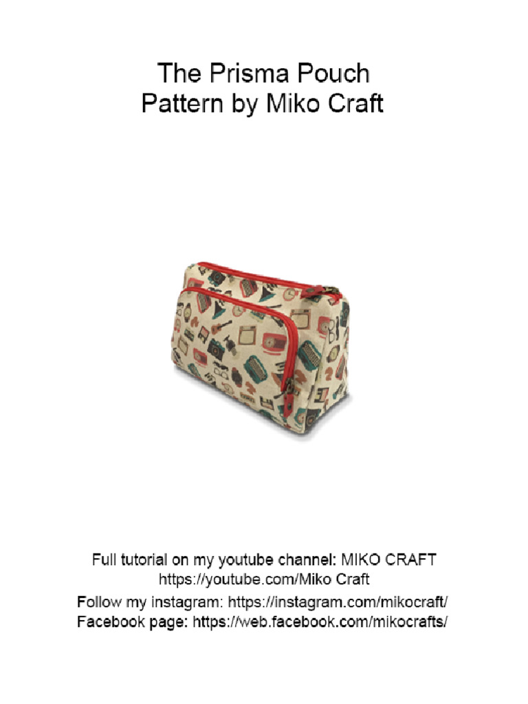 Prisma Pouch - Pattern by Miko Craft | PDF