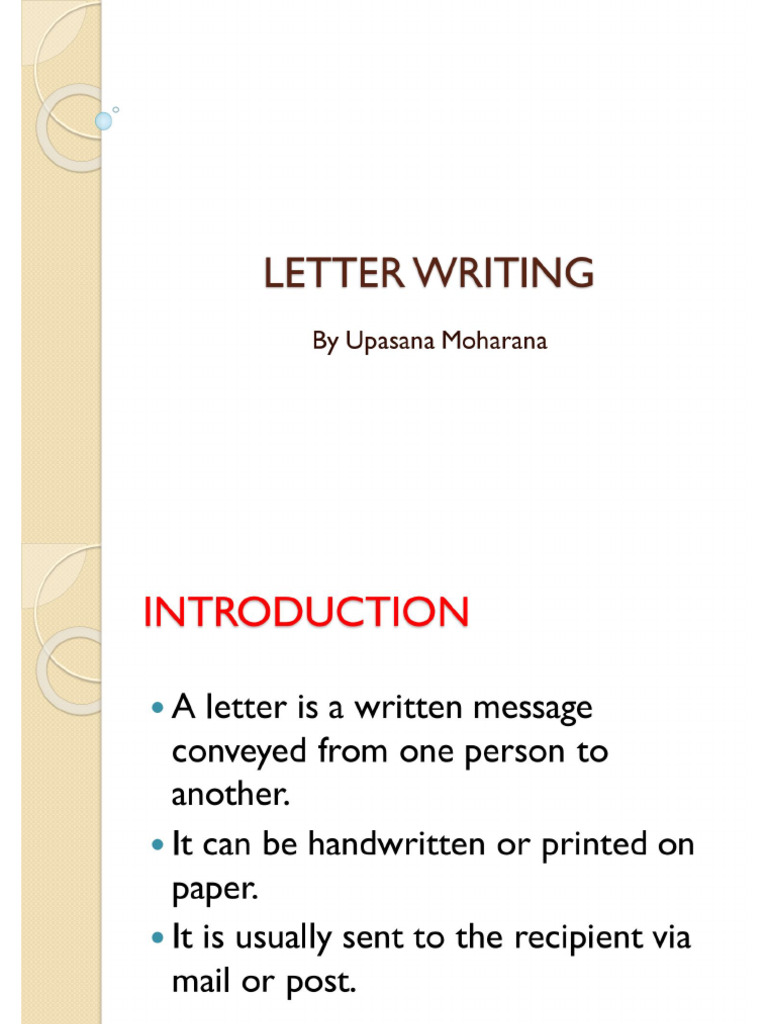 LETTER WRITING (Formal & Informal) | PDF