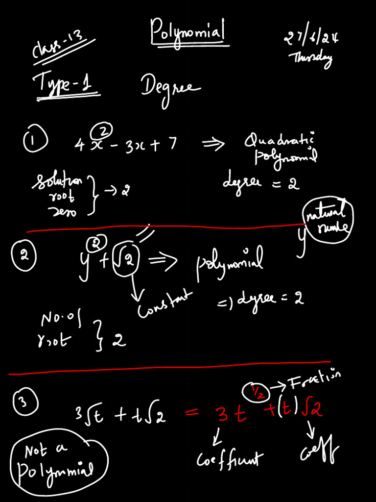 Class 9 Polynomial | PDF