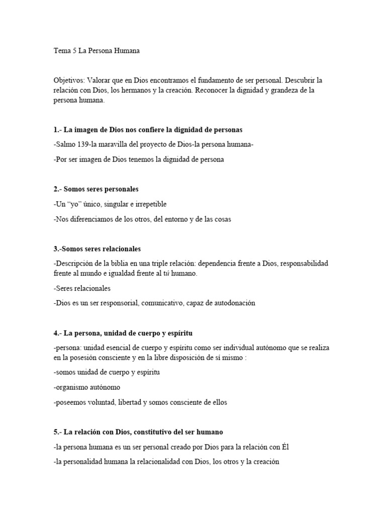 La Dignidad de la Persona Humana | PDF | Filosofía