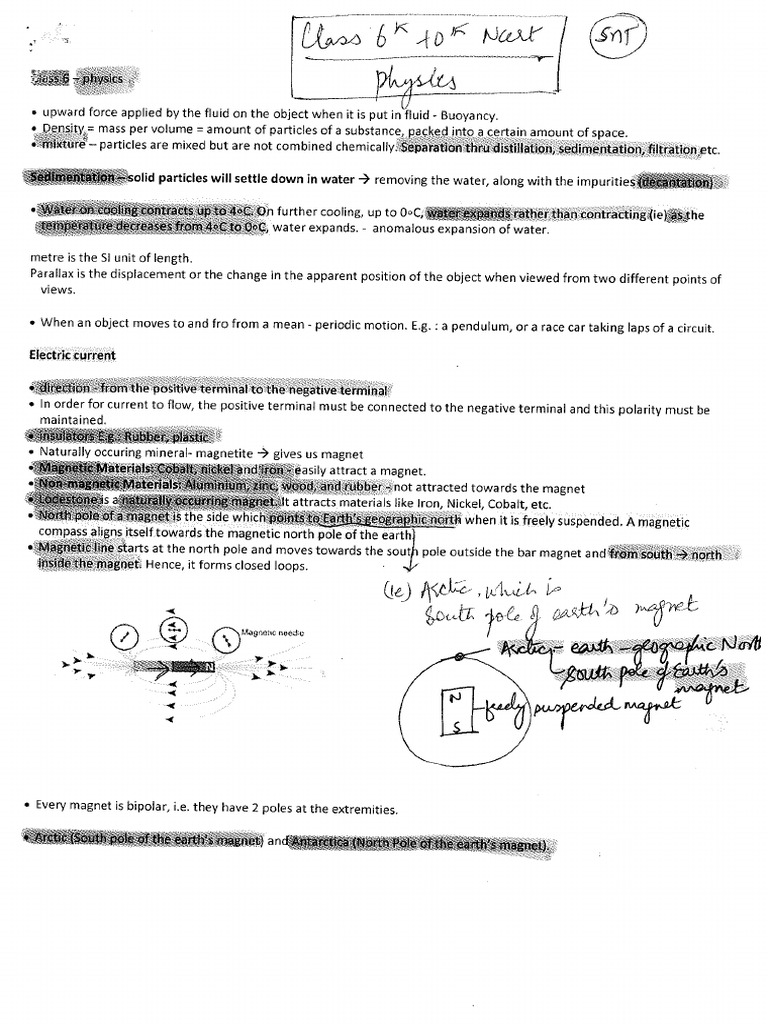SNT Class 6-10 NCERT Physics + Chemistry | PDF