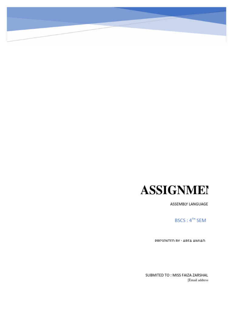 Assembly Language | PDF | Assembly Language | Computer Architecture Assembly Language | PDF | Assembly Language | Computer Architecture