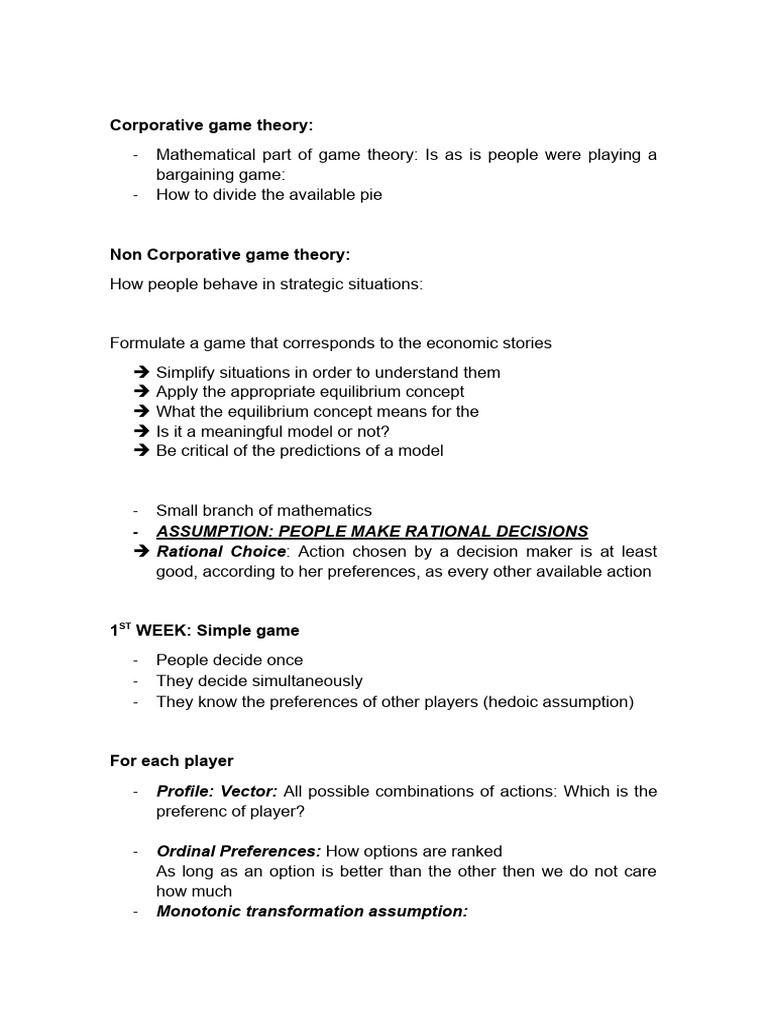 Game Theory Introduction | PDF | Game Theory | Economics Of Uncertainty