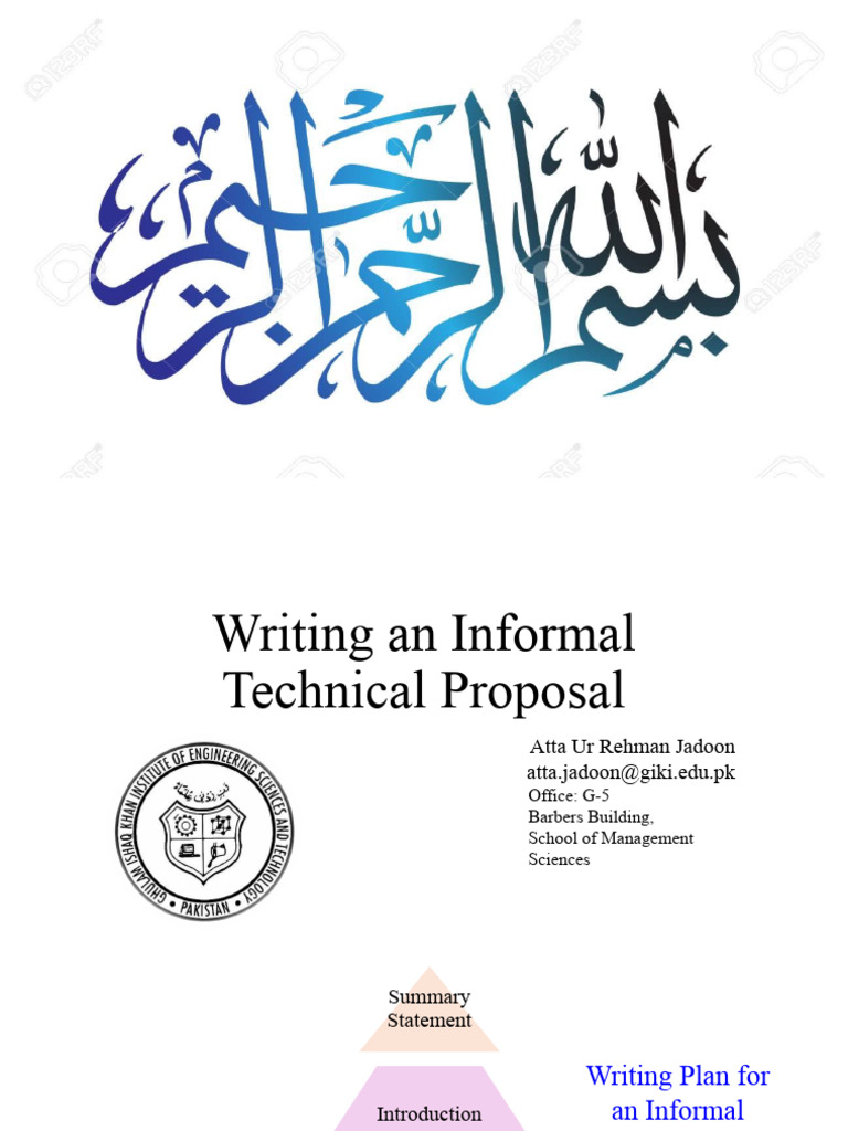 Lecture-30= Writing an Informal Technical Proposal | Download Free PDF ...