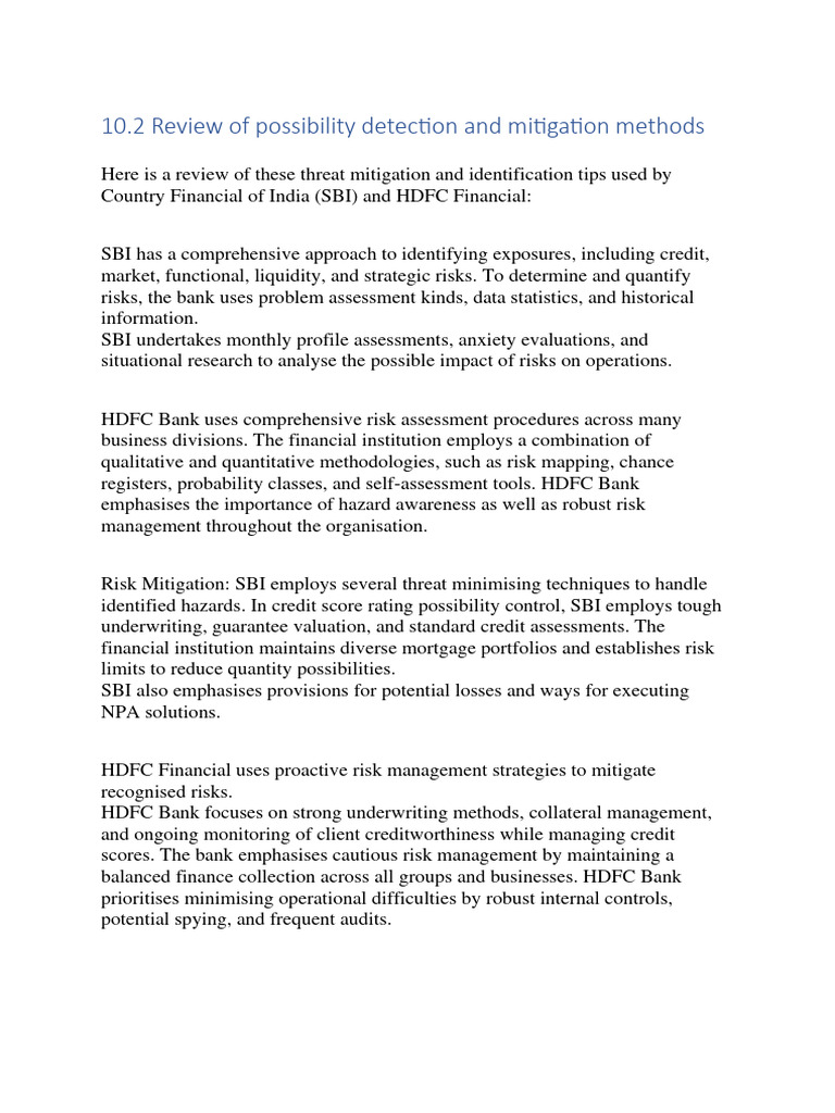 10.2 Review of Possibility Detection and Mitigation Methods | PDF ...