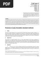 T227 OM-94 Freeness of Pulp (Canadian Standard Method) | PDF | Paper ...