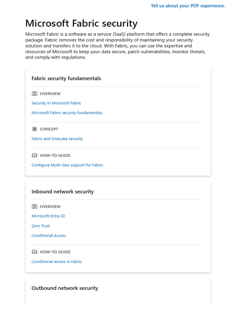 fabric-security | PDF | Microsoft Azure | Mobile App