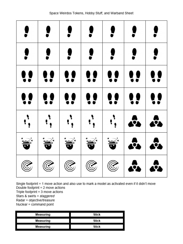 Space Weirdos Warband Tokens Guide | PDF | History
