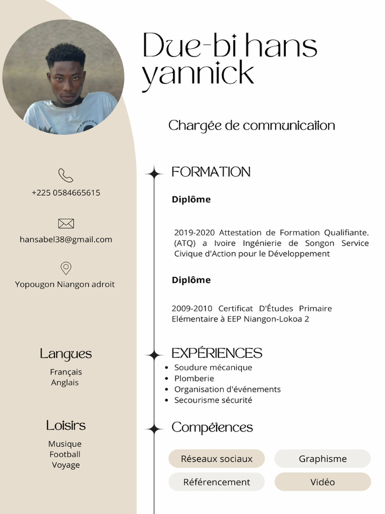 CV Hans Yannick - 20240510 - 220002 - 0000 | PDF