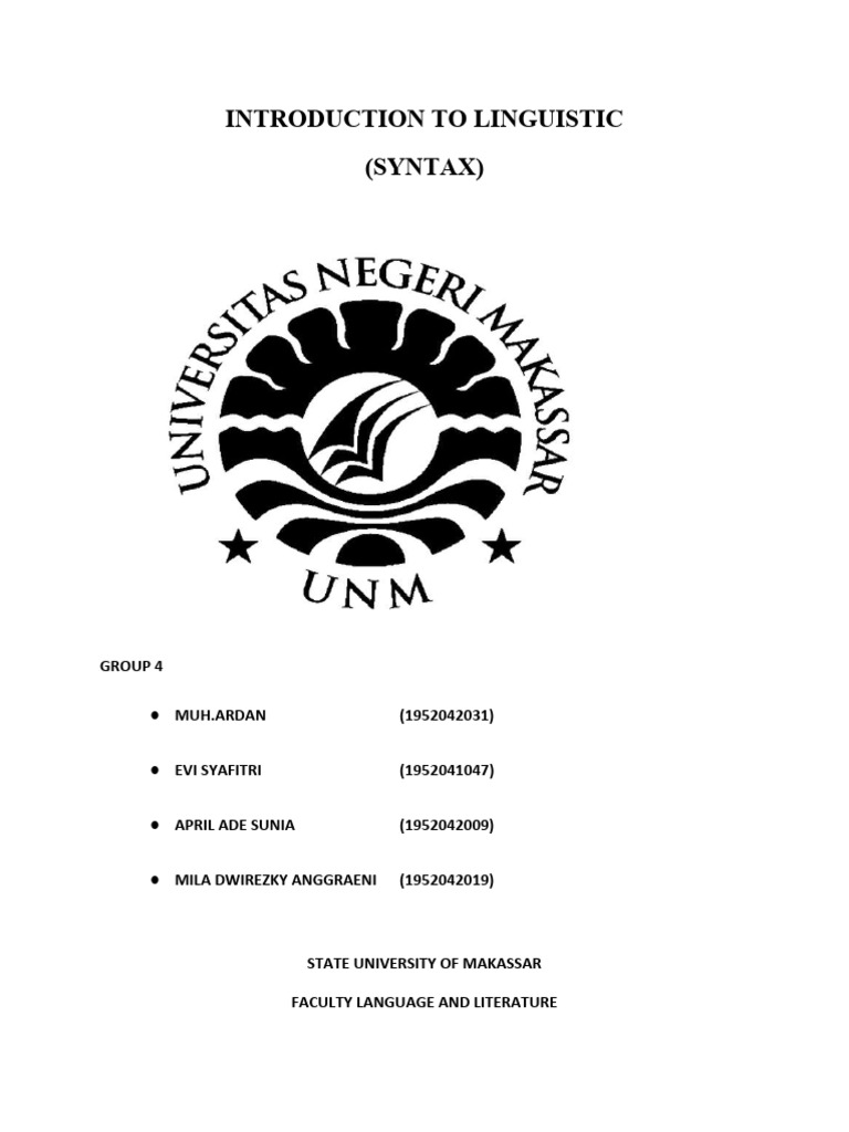 Syntax Group 7 | PDF | Phrase | Sentence (Linguistics)