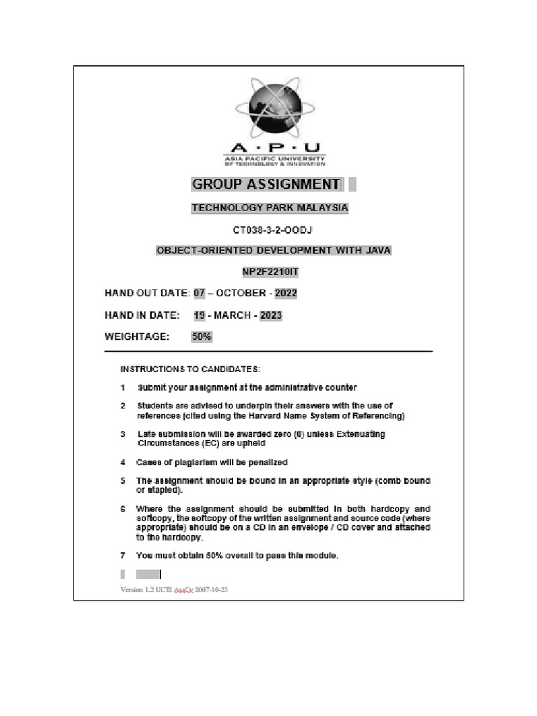 APU Cafeteria Ordering System Overview | PDF | Class (Computer Programming) | Method (Computer ...