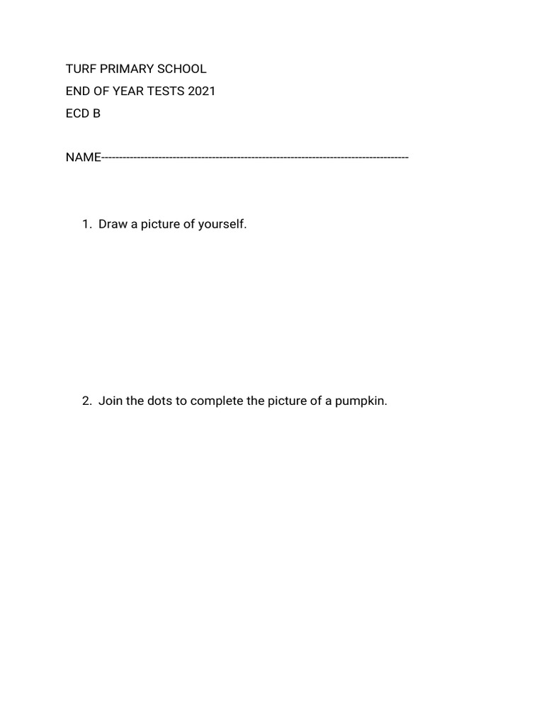 Ecd B End of Year Tests, FHS, Science & Technology and Ict | PDF