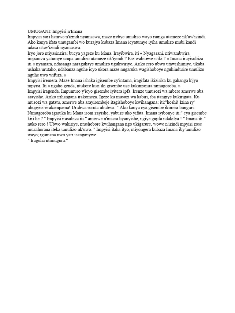 Imigani Migufi | PDF