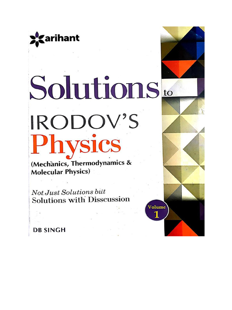 Irodov Solutions For Iit Jee Physics Olympiad D B Singh Arihant Thermodynamics and Molecular ...