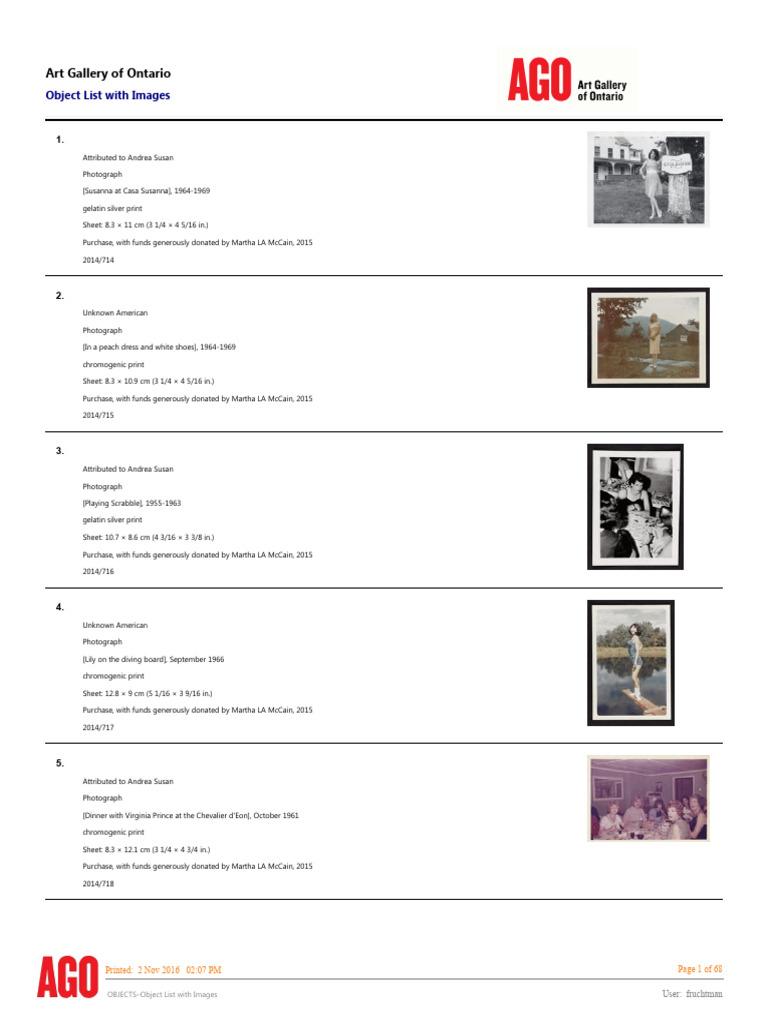 Casa Susanna - Object List With Images | PDF | Photograph