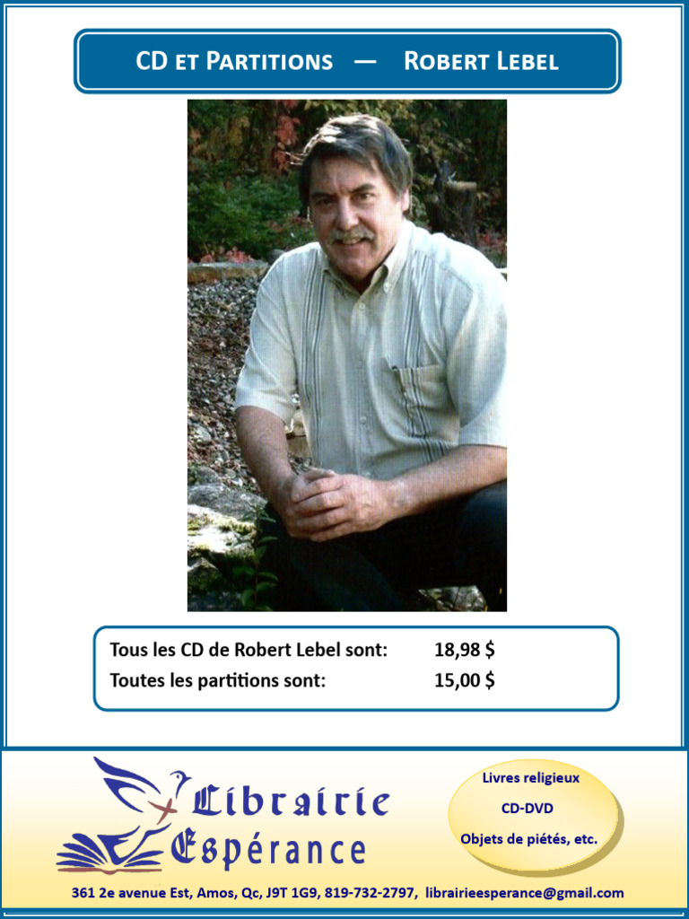 CD et Partitions de Robert Lebel | PDF | Dieu | Liturgie et culte chrétien