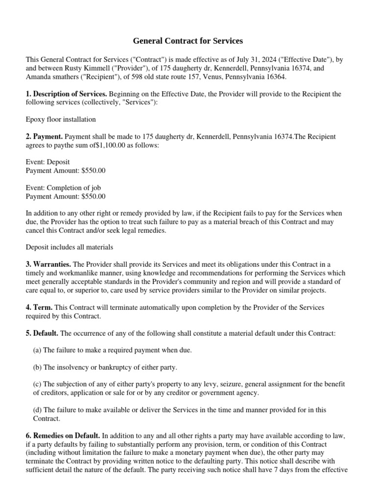 Business Contract 2 | PDF | Private Law | Common Law