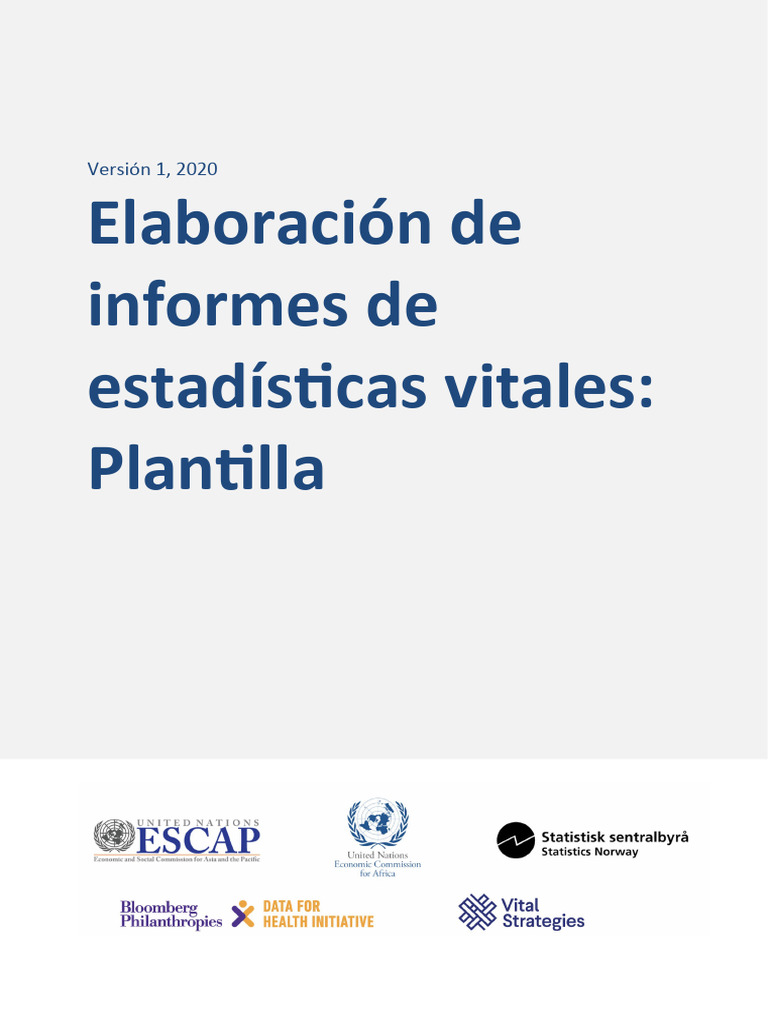 Production of A Vital Statistics Report Template - ES | PDF | Tasa de ...