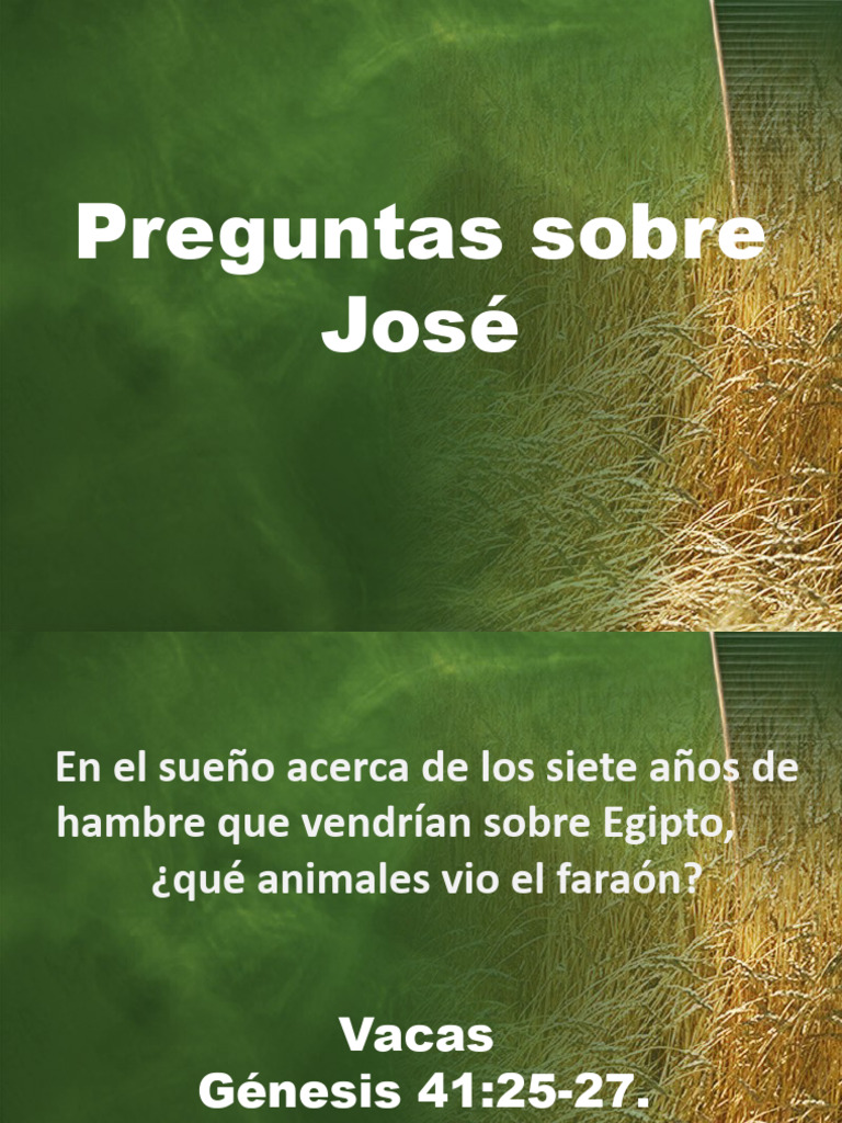 Ejercicio Bíblico José | PDF | Biblia hebrea | Jacob