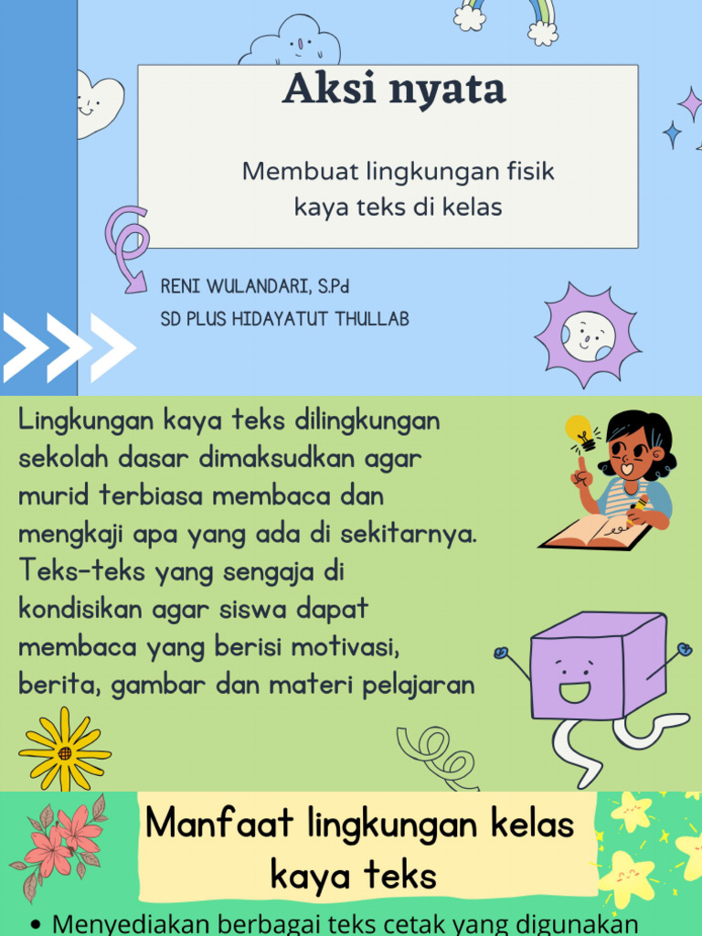 A4 Aksi Nyata SD - Diferensiasi Dalam Pembelajaran - Membuat Lingkungan Fisik Kaya Teks Di Kelas ...