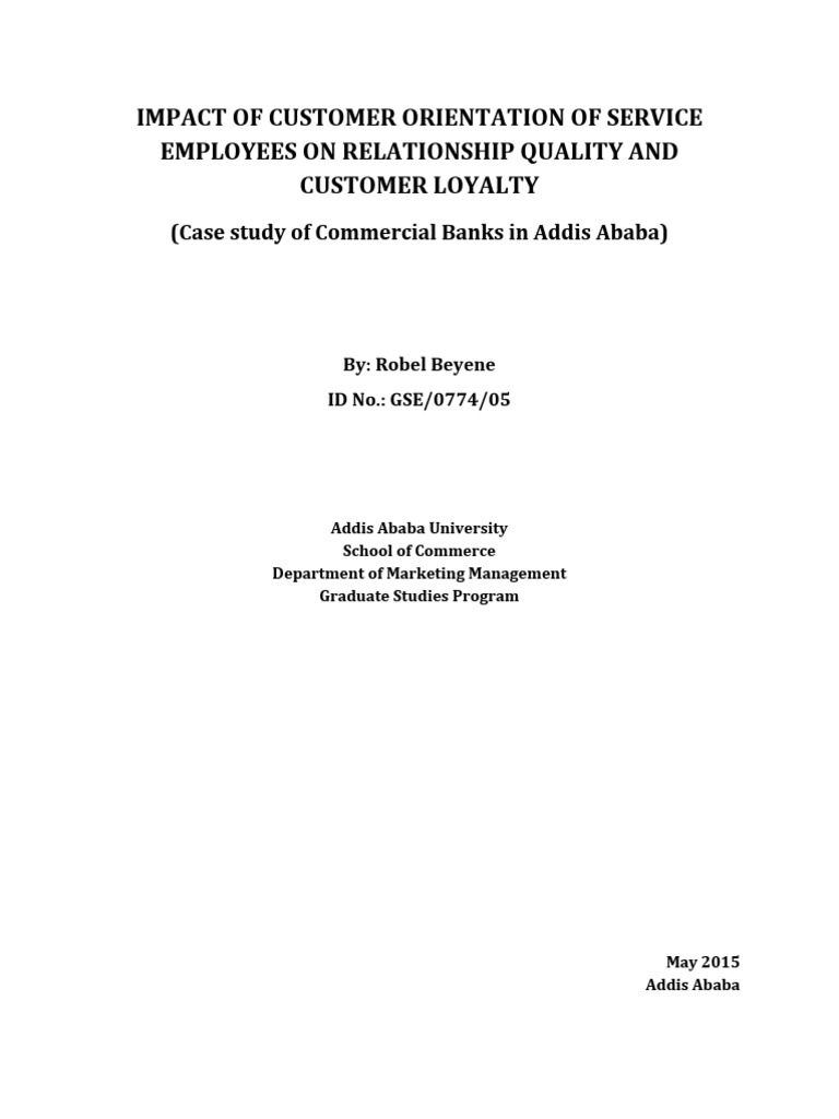 Robel Beyene | PDF | Marketing | Customer