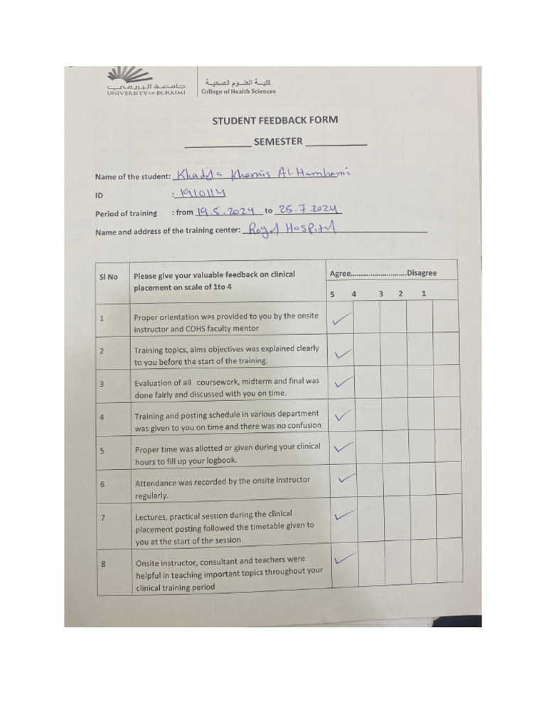 Student Feedback | PDF