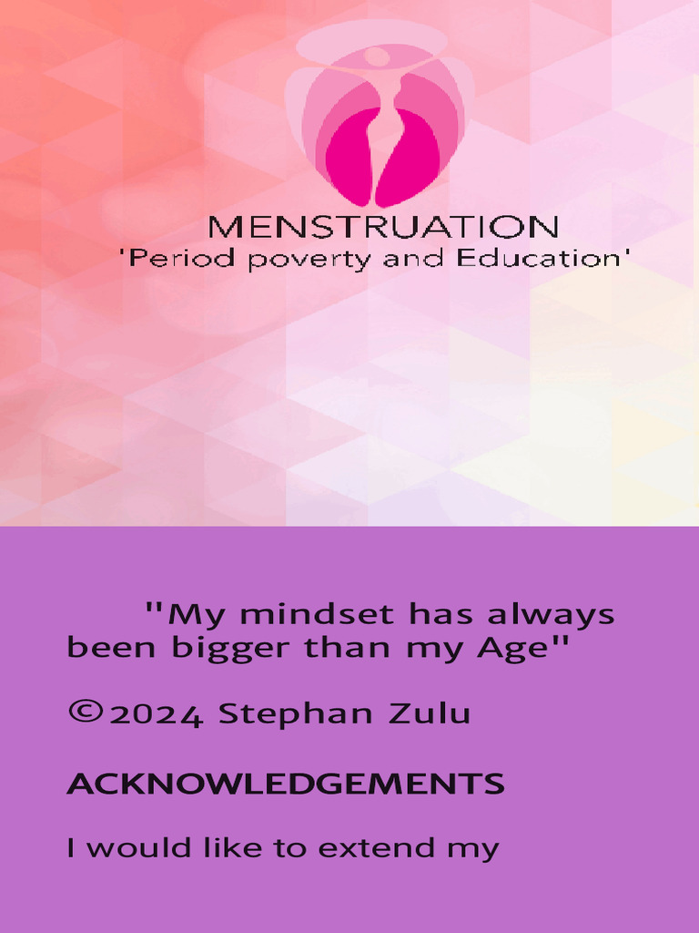 MENSTRUATION (Period Poverty & Education in Africa) by Stephan Zulu ...