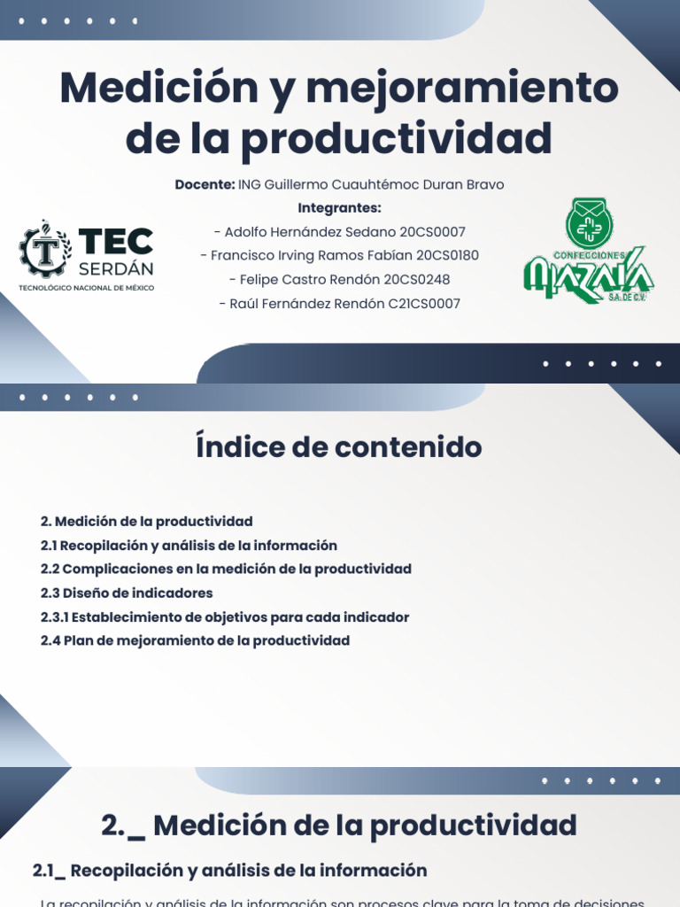 Medici-N y Mejoramiento de La Productividad TEMA 2 | PDF | Software | Medición