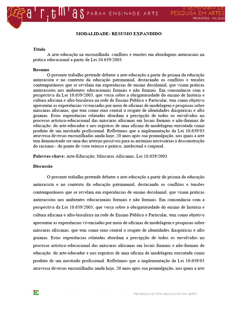 Resumo Expandido - Samuel Ricardo de Sa | PDF | Bibliotecas | Pedagogia