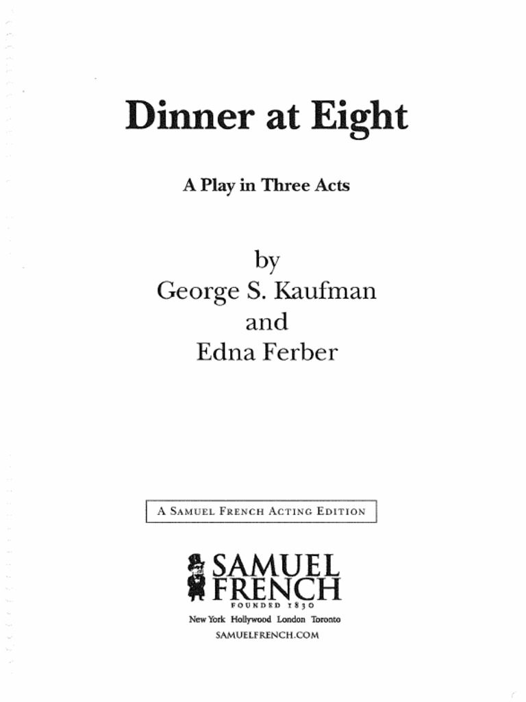 Dinner at Eight - LP | PDF