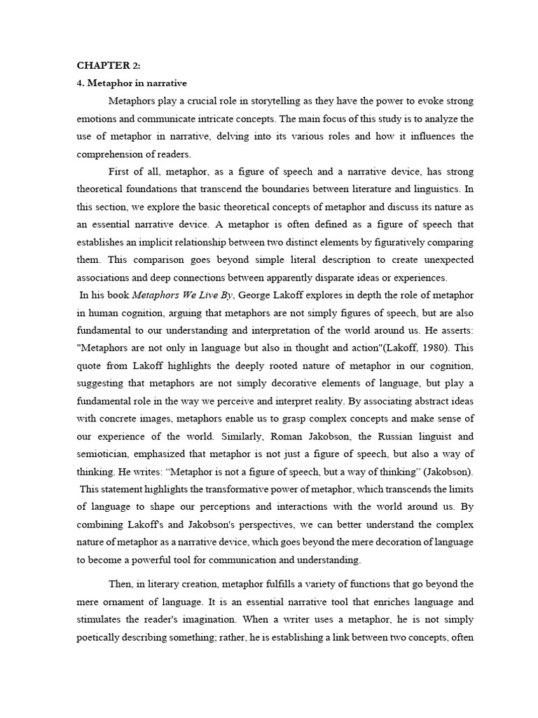 4.metaphor in Narrative Originale 24 Mars | PDF | Metaphor | Narrative