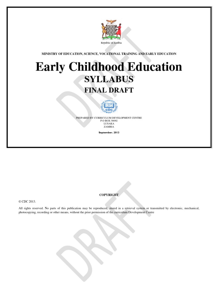 Ece Final Syllabus - 1 | PDF | Learning | Early Childhood Education