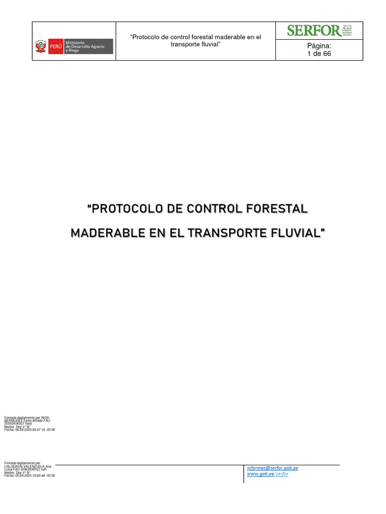 Protocolo de Control Forestal Maderable en El Transporte Fluvial - 14.08.2023 Rev. Ogaj 5.9.23 ...