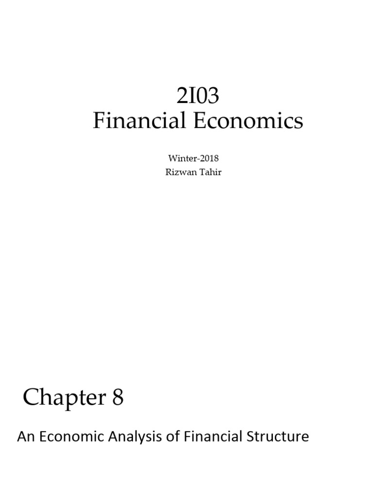 Chapter-8 - (An Economic Analysis of Financial Structure) - W-18 ...